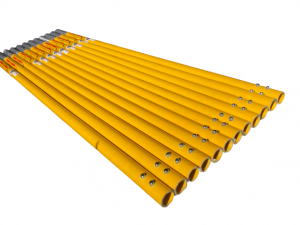 Pole | Fiberglass | Cues Compatible | Heavy Duty Steel Collars ...